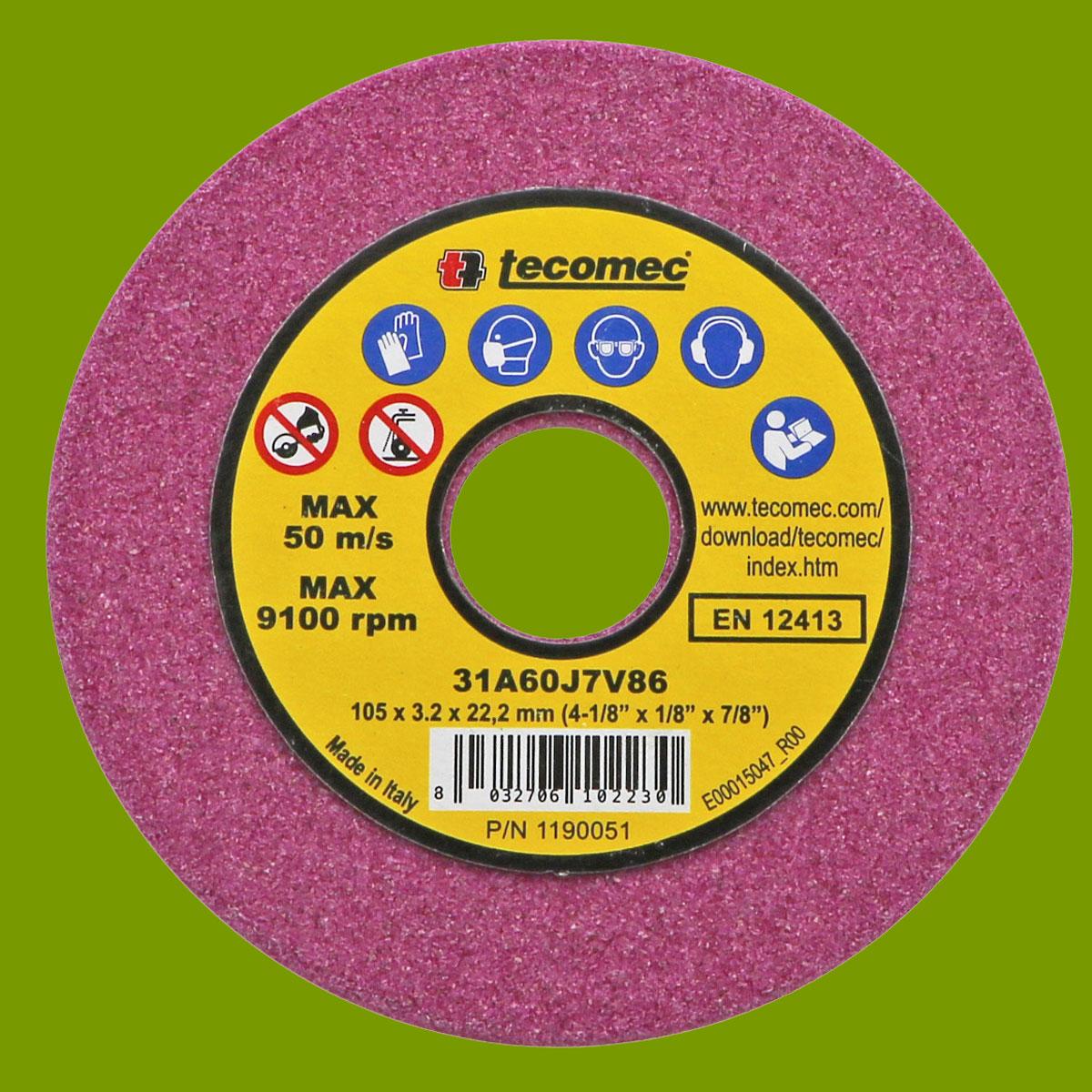 Tecomec Grinding Wheel - 1/4-.325, 105x22x3.2mm 1190051 [JAK1190051] - $50.22